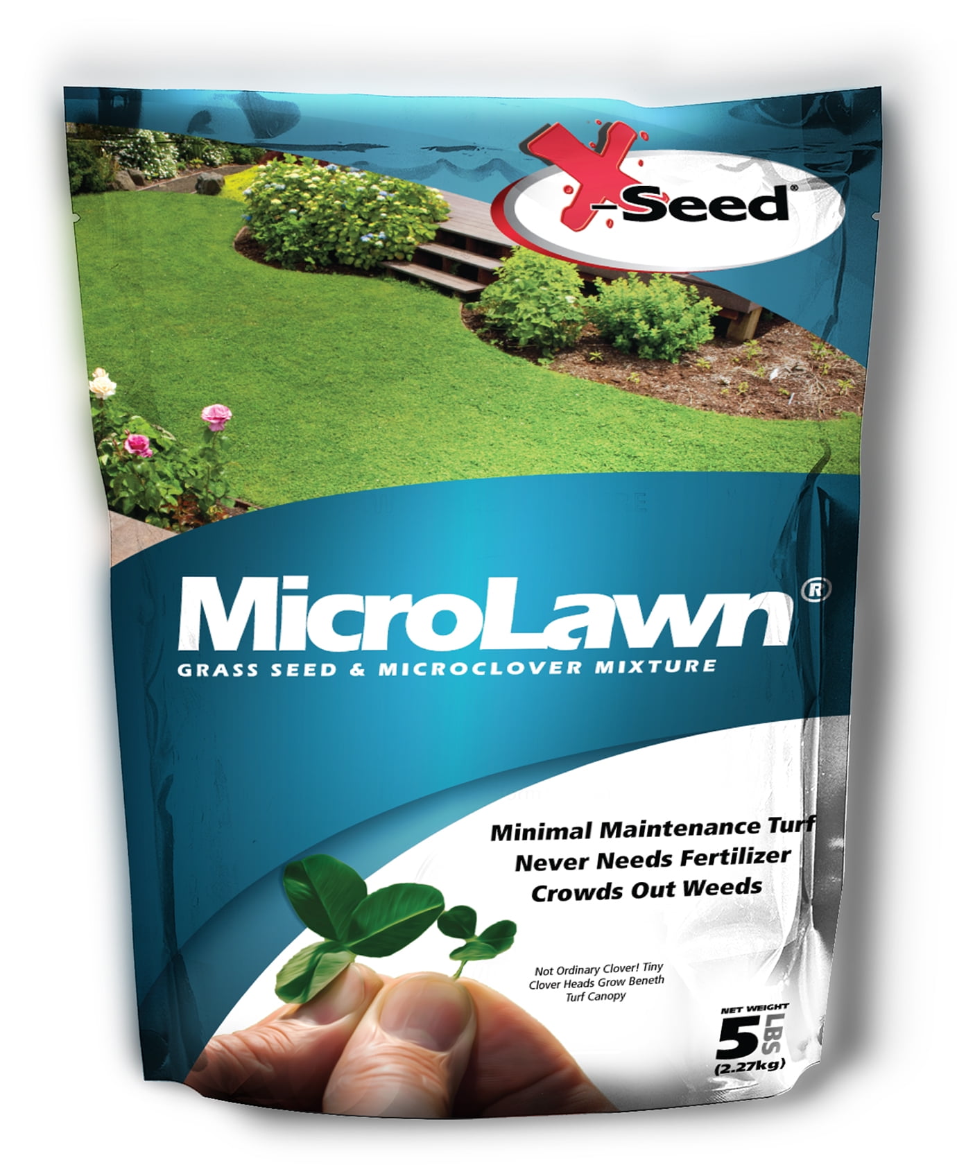 X-Seed 440AS0135UCT144 5 Lb MicroLawn Grass Seed and Microclover ...