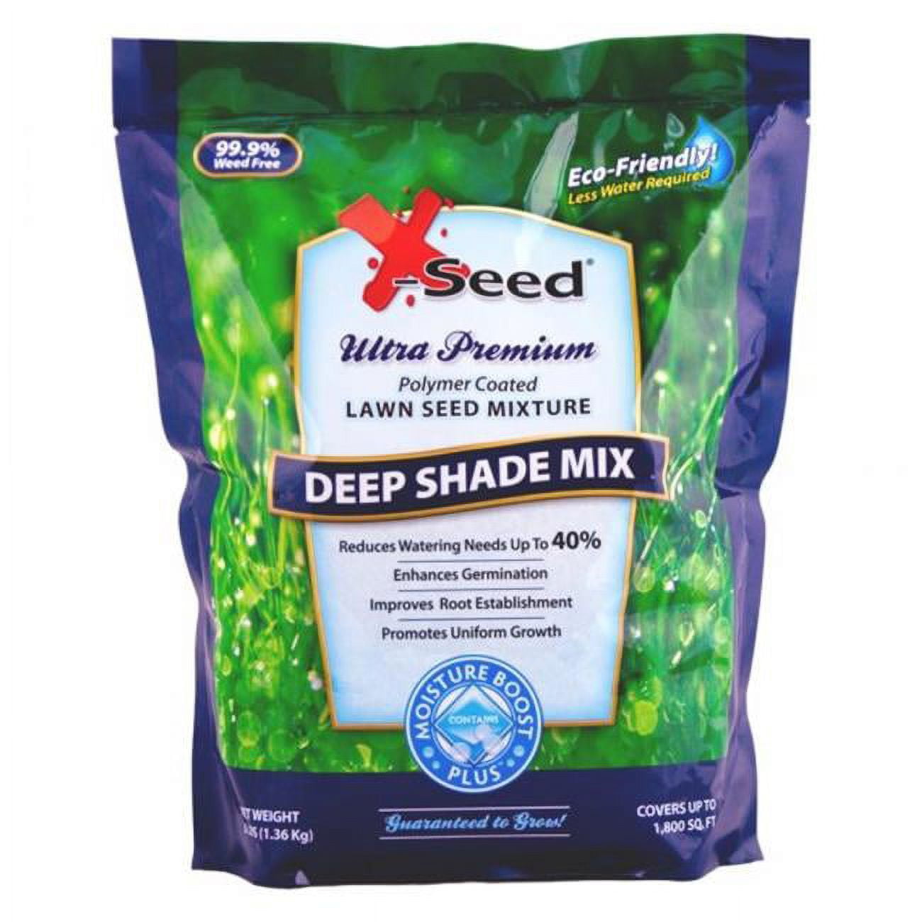 X-Seed Moisture Boost Plus Mixed Full Shade Grass Seed Blend 3 lb ...