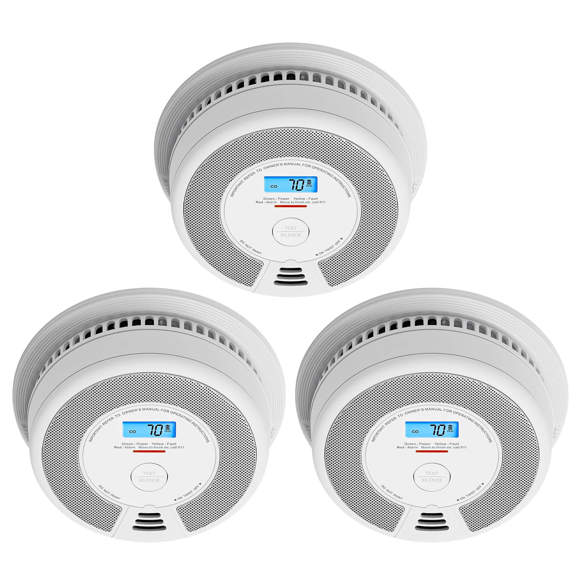 X-Sense Smoke and Carbon Monoxide Alarm Combo, 10-Year Battery Powered ...