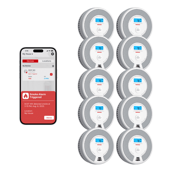 X-Sense Smart Smoke Detector Carbon Monoxide Detector Combo with ...