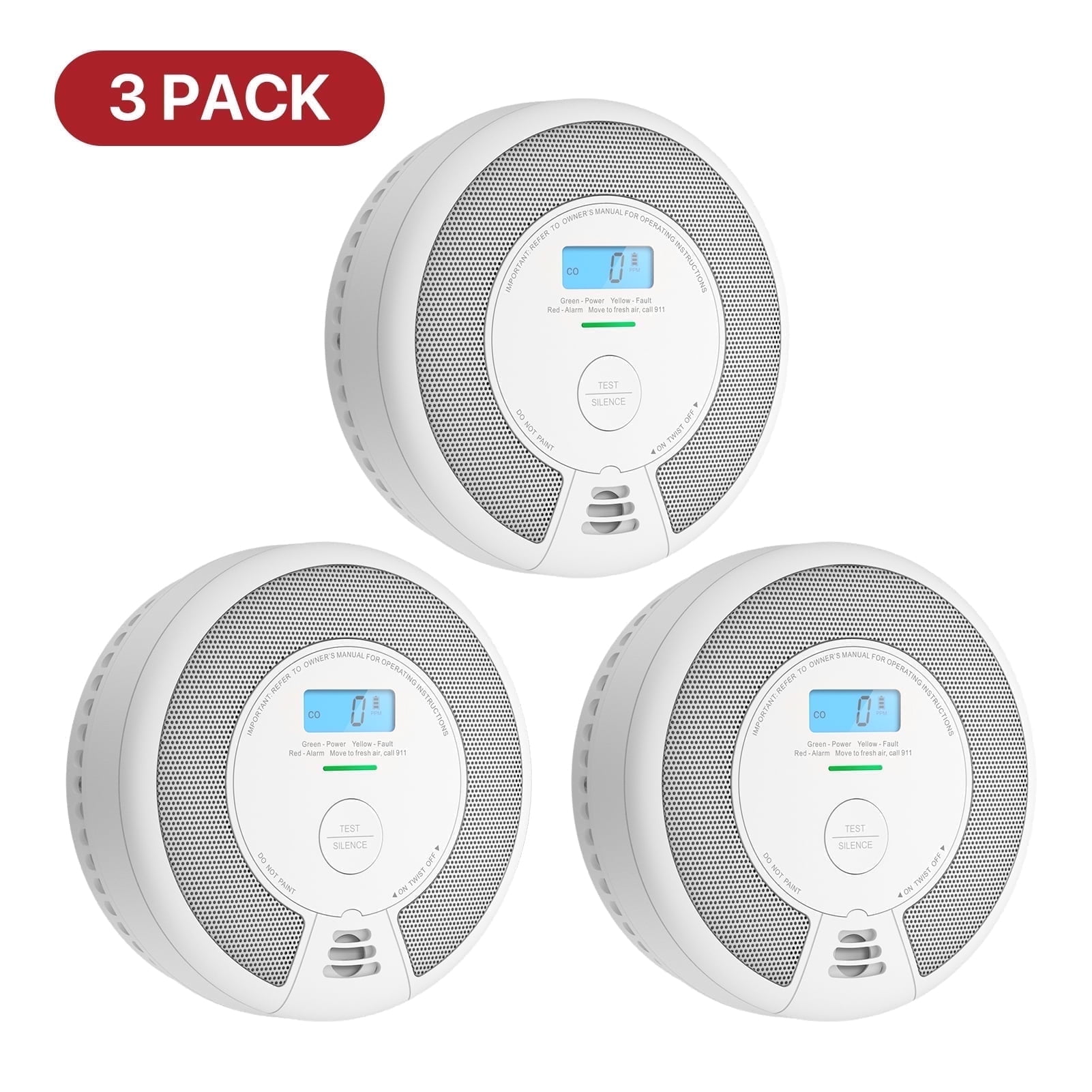 X-Sense Smoke Detector Carbon Monoxide Detector Combo 10 Year Battery ...