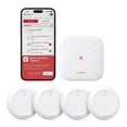 X-Sense, Wi-Fi Water Leak Detector, Ultra-Slim Kit with 4 Sensors ...