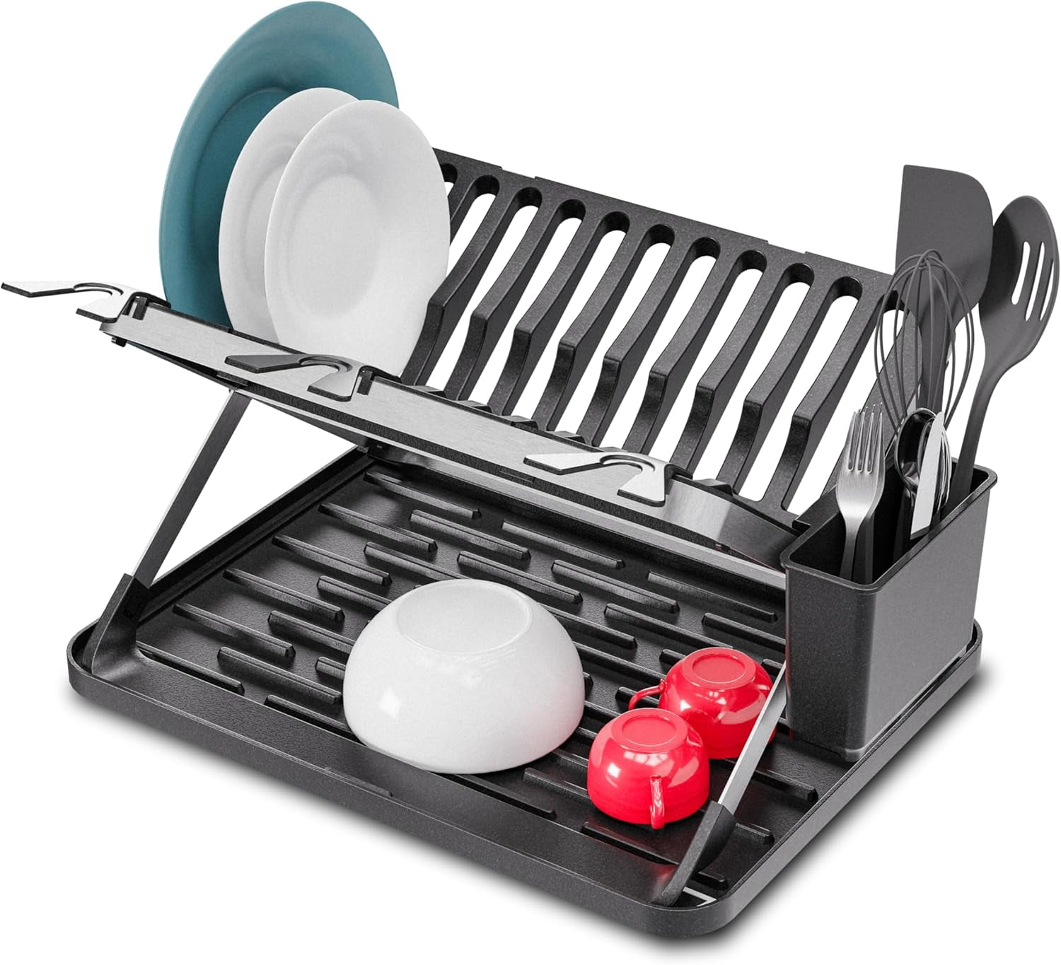 X Shape Foldable Dish Drying Rack for The Kitchen Counter with ...