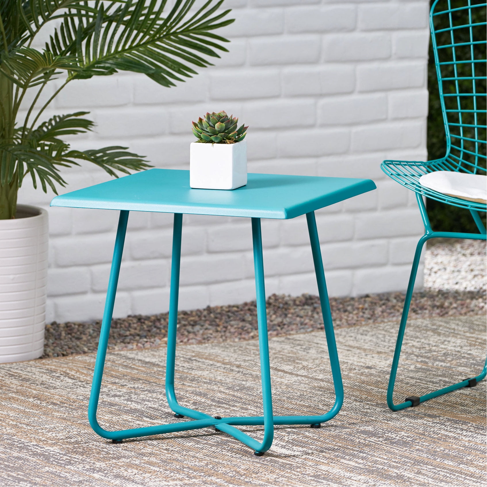 X-Shape Legs for Stability - 18" Side Table to Refresh Your Seating ...