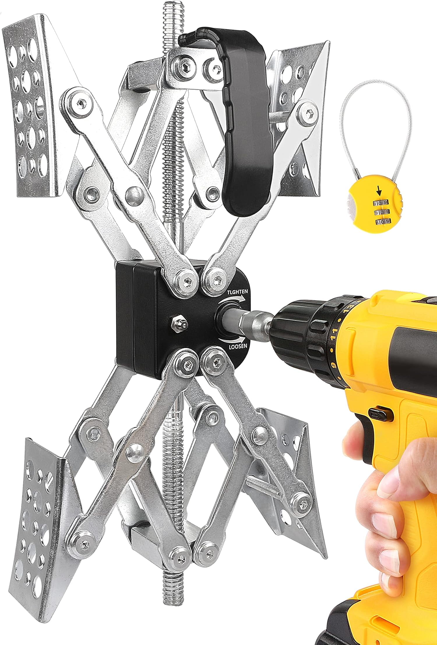 X-Shaped RV Stabilizer Wheel Chock (Allow Drill Adjust) Dual Axel RV ...