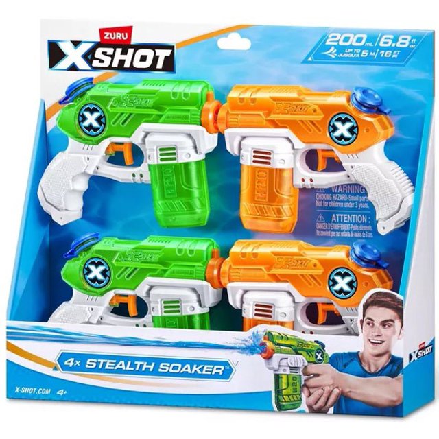 X-Shot Stealth Soaker Water Blaster 4-Pack - Walmart.com