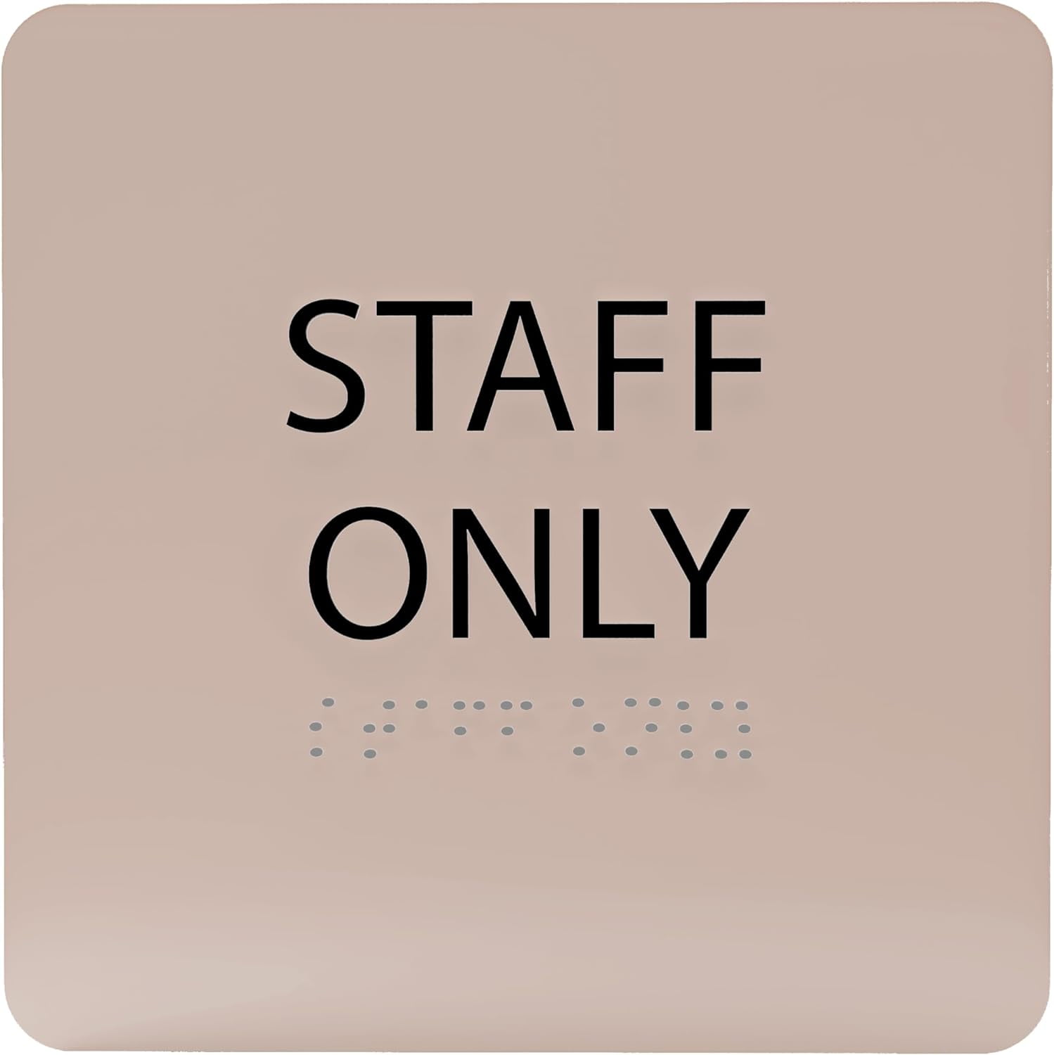 X Staff Sign - Compliant Tactile Grade 2 Braille Text Wall Sign ...