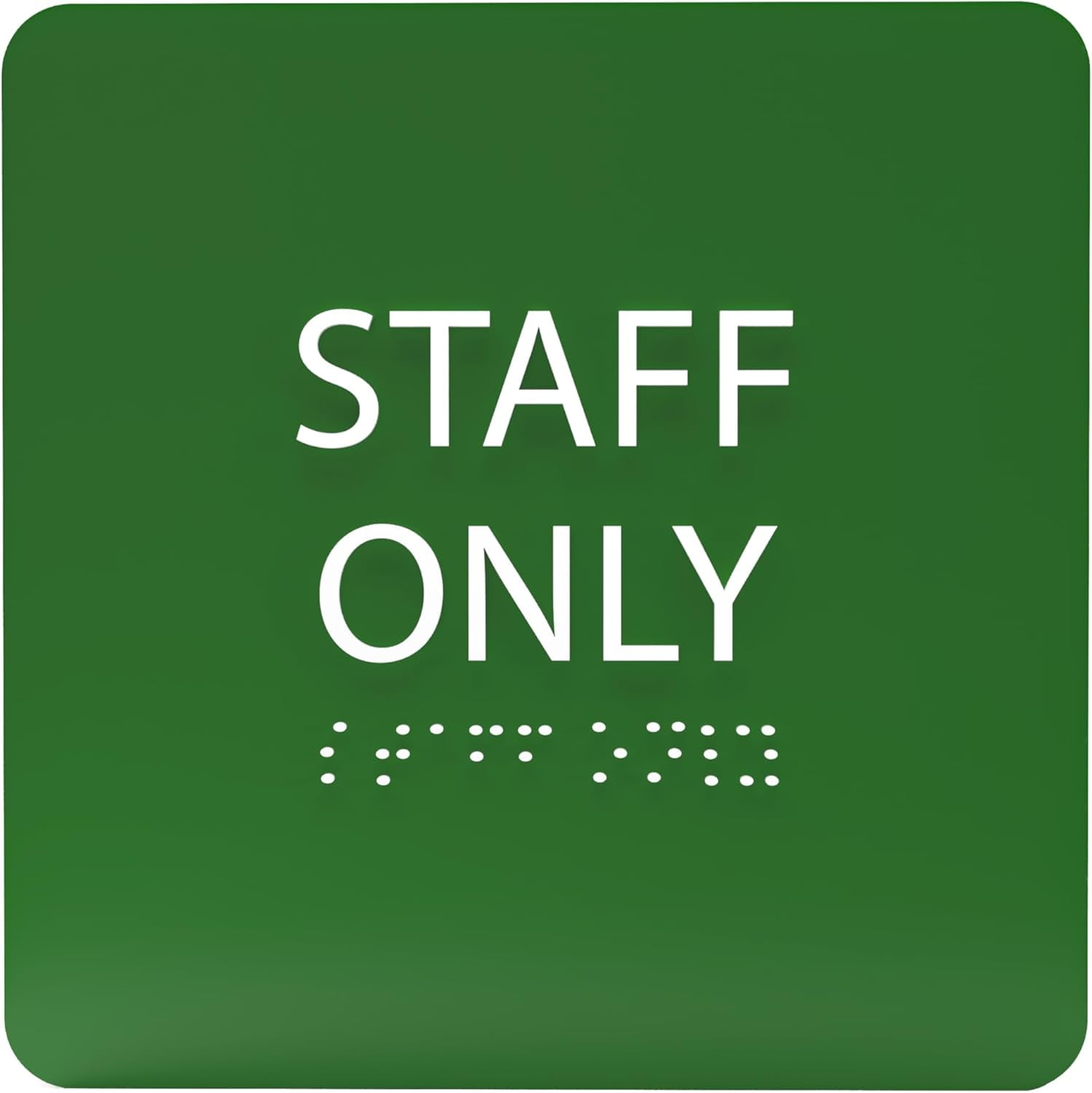 X Staff Sign - Compliant Tactile Grade 2 Braille Text Wall Sign ...