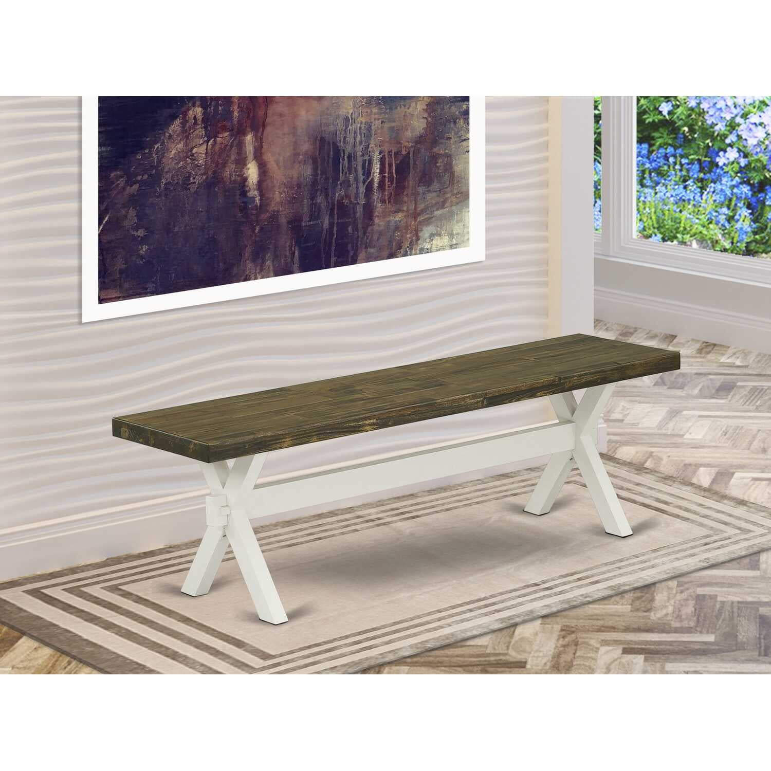 Free Shipping! X-Style 15x60 in Dining Bench with Wirebrushed Linen ...