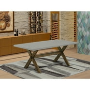 Alana Transitional Plank Style Dining Table, Antiqued Oak & Black ...