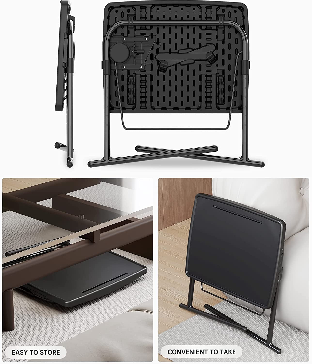 X TV Tray Table, Extra Large Adjustable TV Dinner Tray for Eating ...