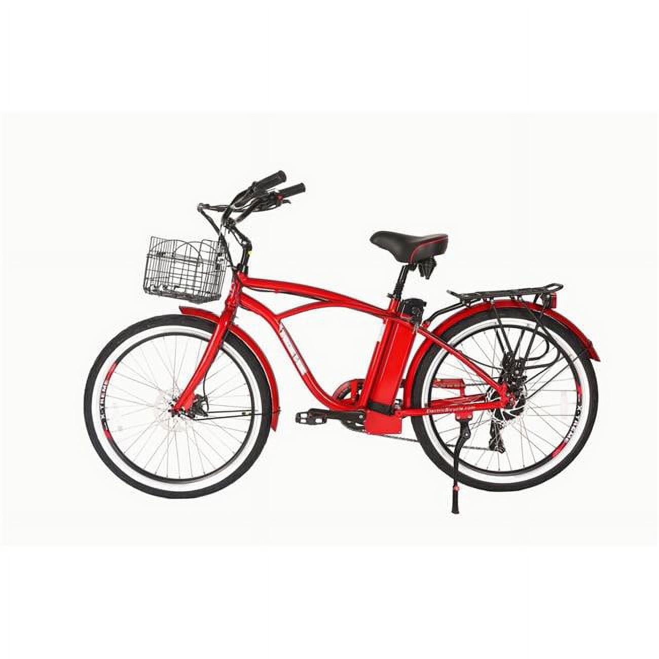 X-Treme Scooters NEWPORT24-E RED Newport Elite 24V Beach Cruiser ...