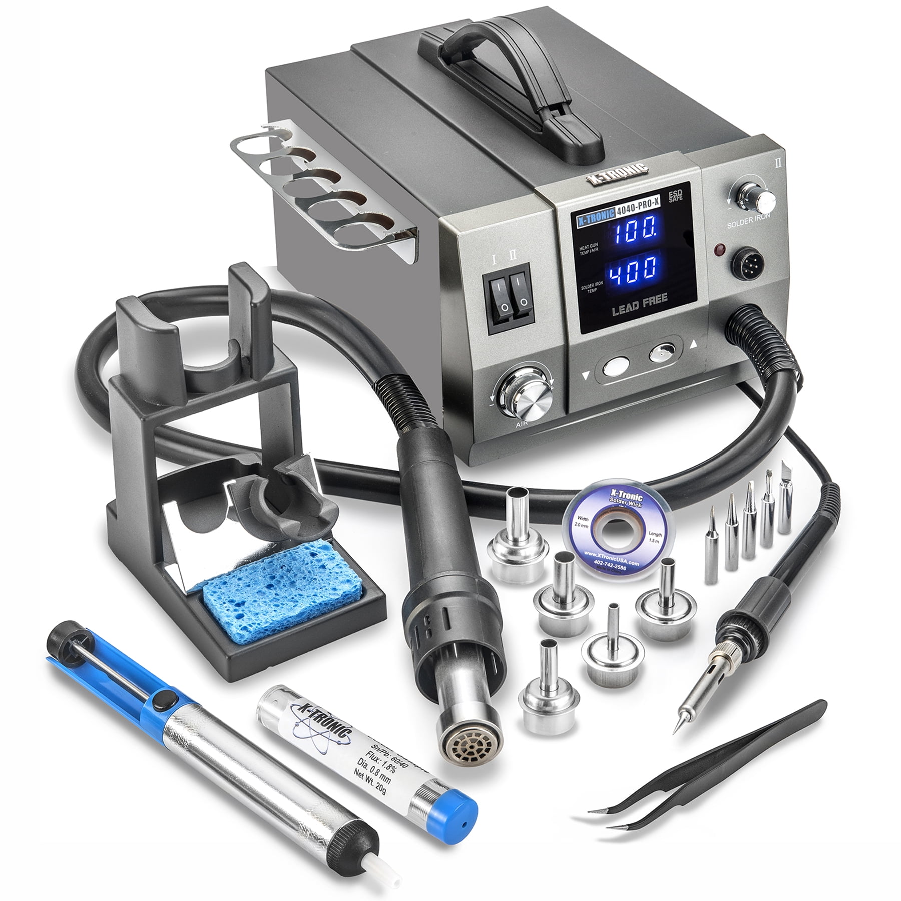 X-Tronic 4040-PRO-X 700 W Hot Air Rework Soldering Iron Station • C/F ...