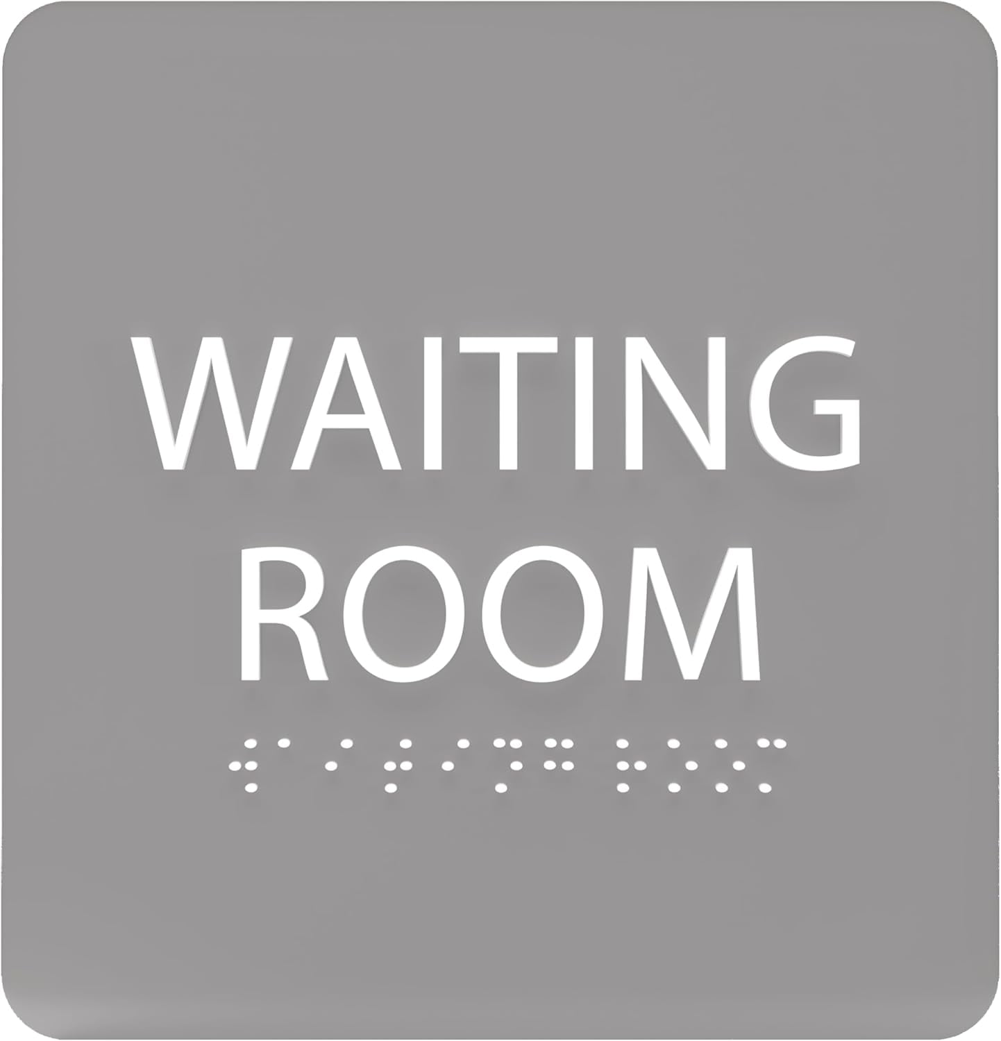 X Waiting Room Sign - Compliant Tactile Grade 2 Braille Text Wall ...