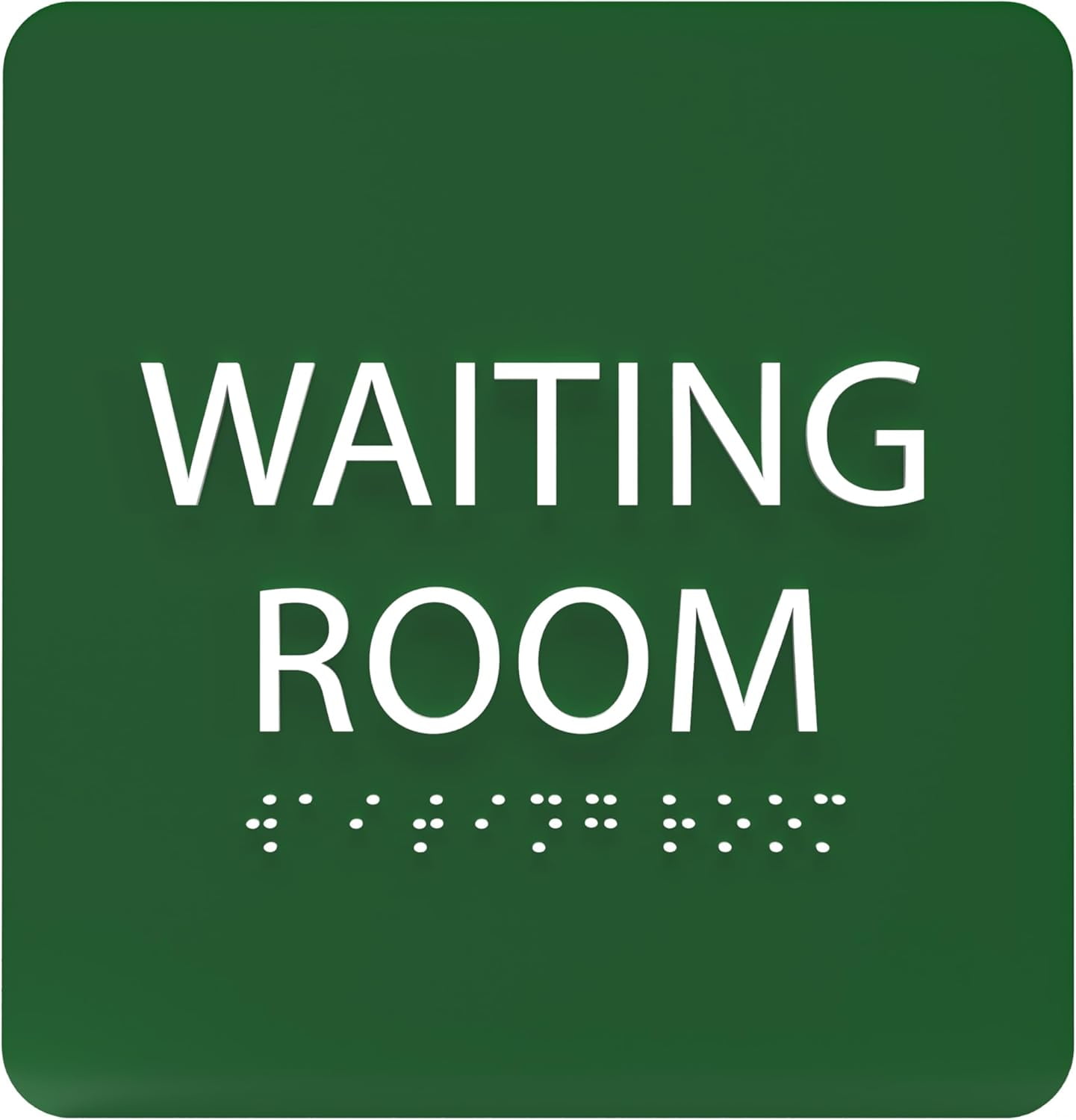X Waiting Room Sign - Compliant Tactile Grade 2 Braille Text Wall ...