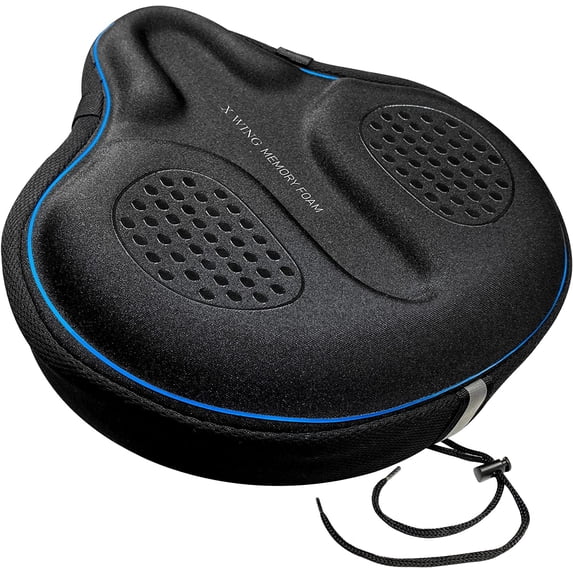 X Wing Wide Bike Seat Cover Padded with Memory Foam for Comfortable ...