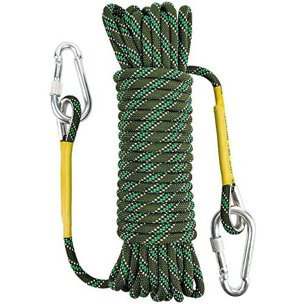 X XBEN Outdoor Climbing Rope, 8MM Green Diameter Static Rock Climbing ...