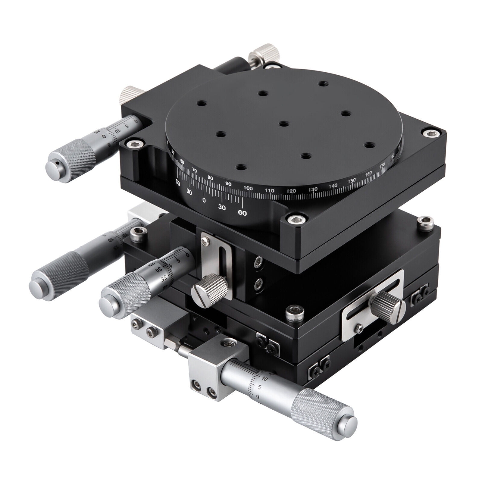 X,Y, Z, R Axis Aluminum Alloy 4-Axis Manual Linear Positioning Stage ...
