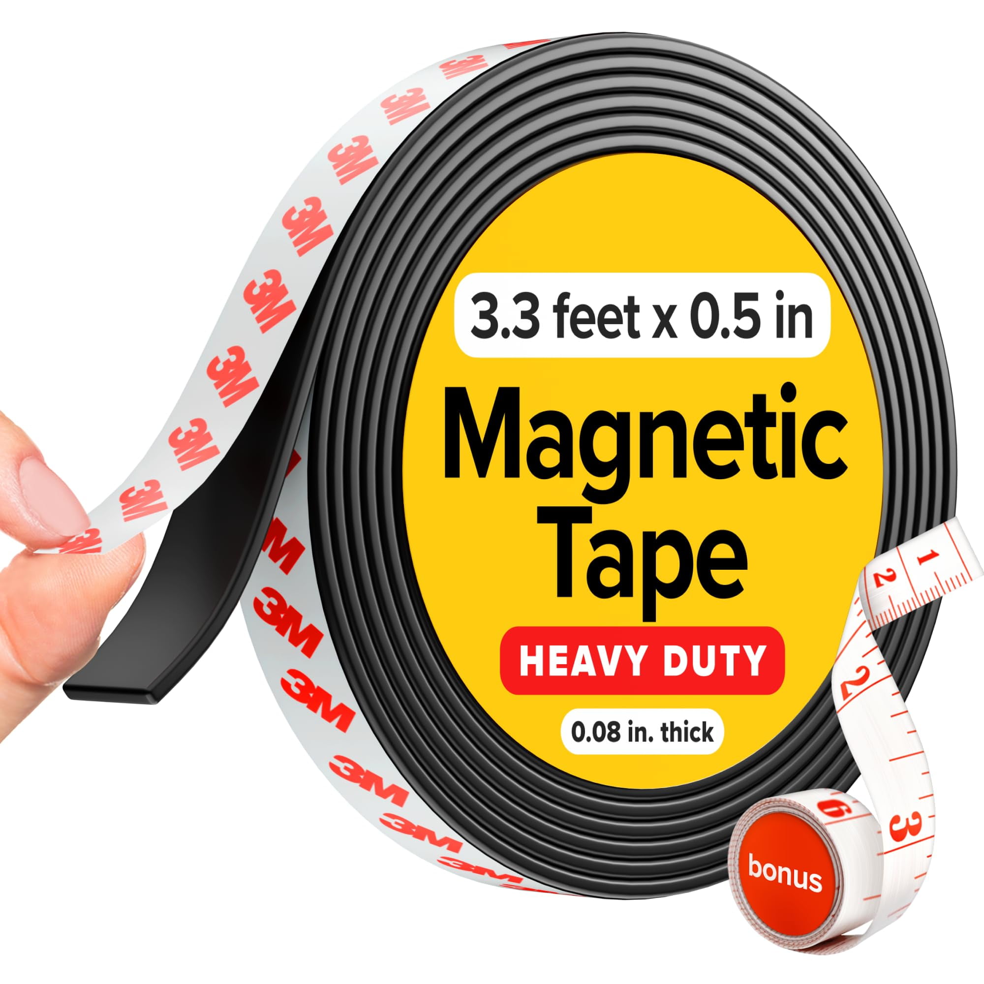 X-bet MAGNET Doublesided Heavy Duty Magnet Tape Strip-adhesive 0.5 Inch ...