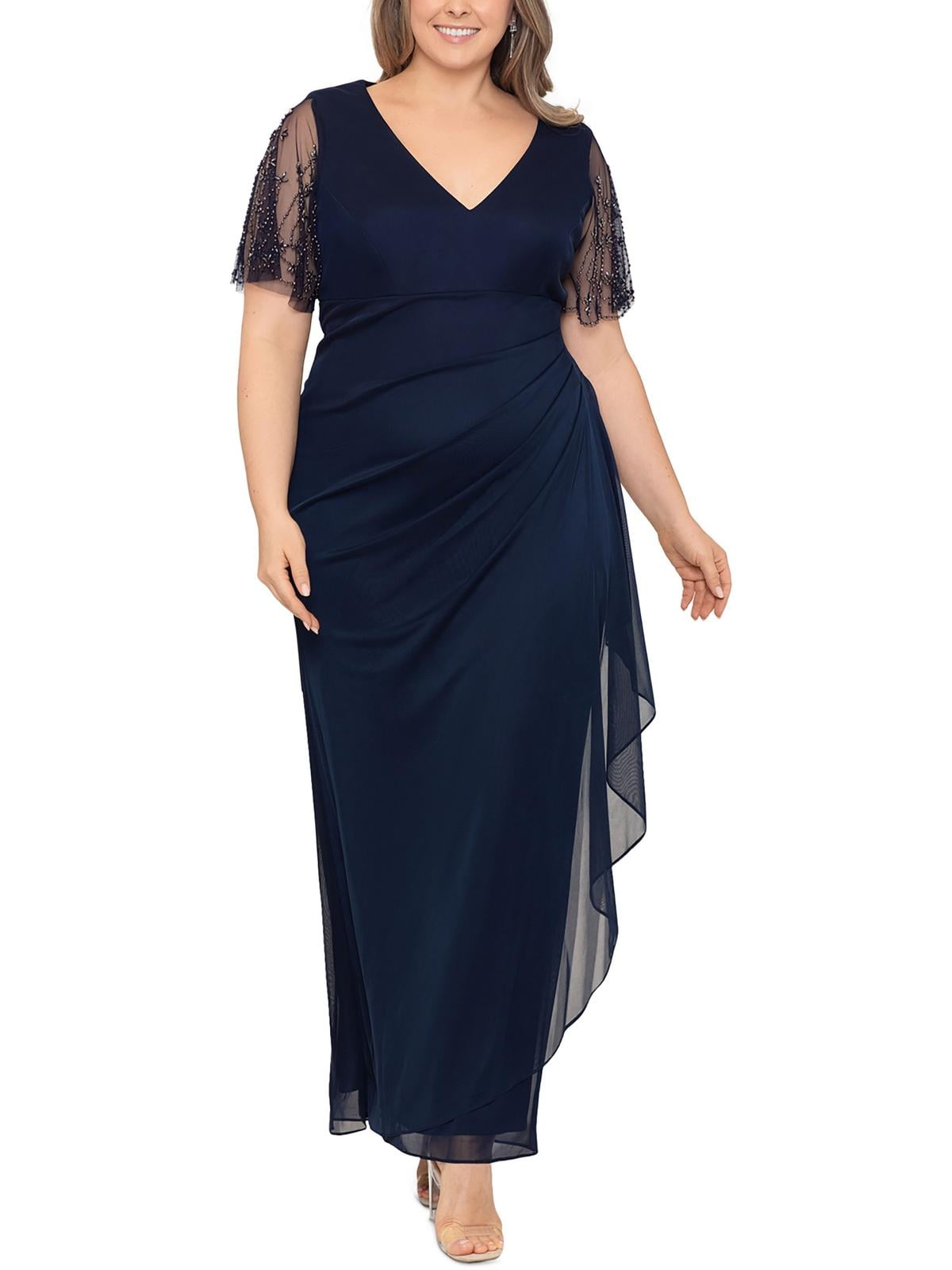 X by Xscape Womens Plus Embellished Evening Dress - Walmart.com