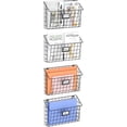 X-COSRACK 4-Tier Wall File Organizer, Detachable Metal Hanging Document ...