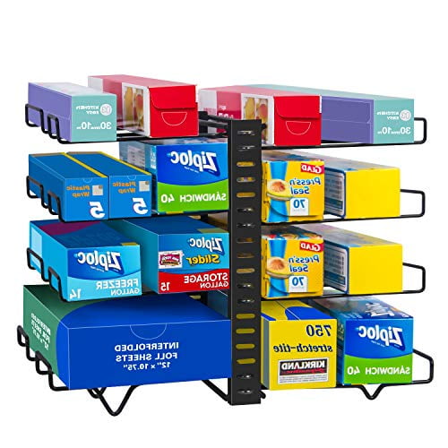 X-cosrack Upgrade Wrap Organizer Rack,Adjustable Wrap Box Organizer ...