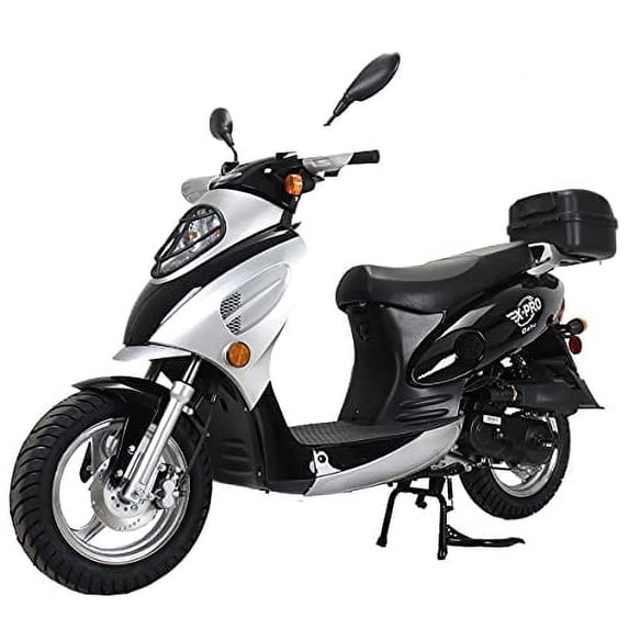 "X-Pro 50cc Moped Scooter, Street Legal, Gas Powered, Electric/Kick ...