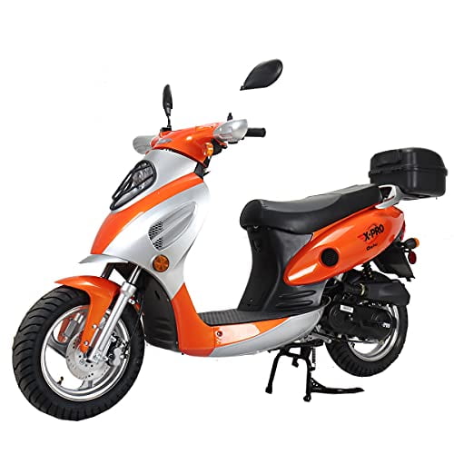 X-Pro Brand New 50cc Moped Scooter 12" Aluminum Wheels, Rear Trunk ...
