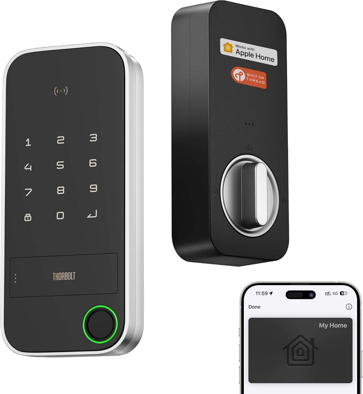 X1 Apple Home Key Tap to Unlock, Smart Keyless Entry Door Lock with ...