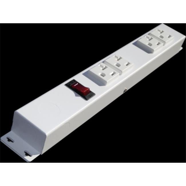 X1 HT104VW3 12 in., 20A, 4 Outlets Hardwired Power Strip with Switch ...