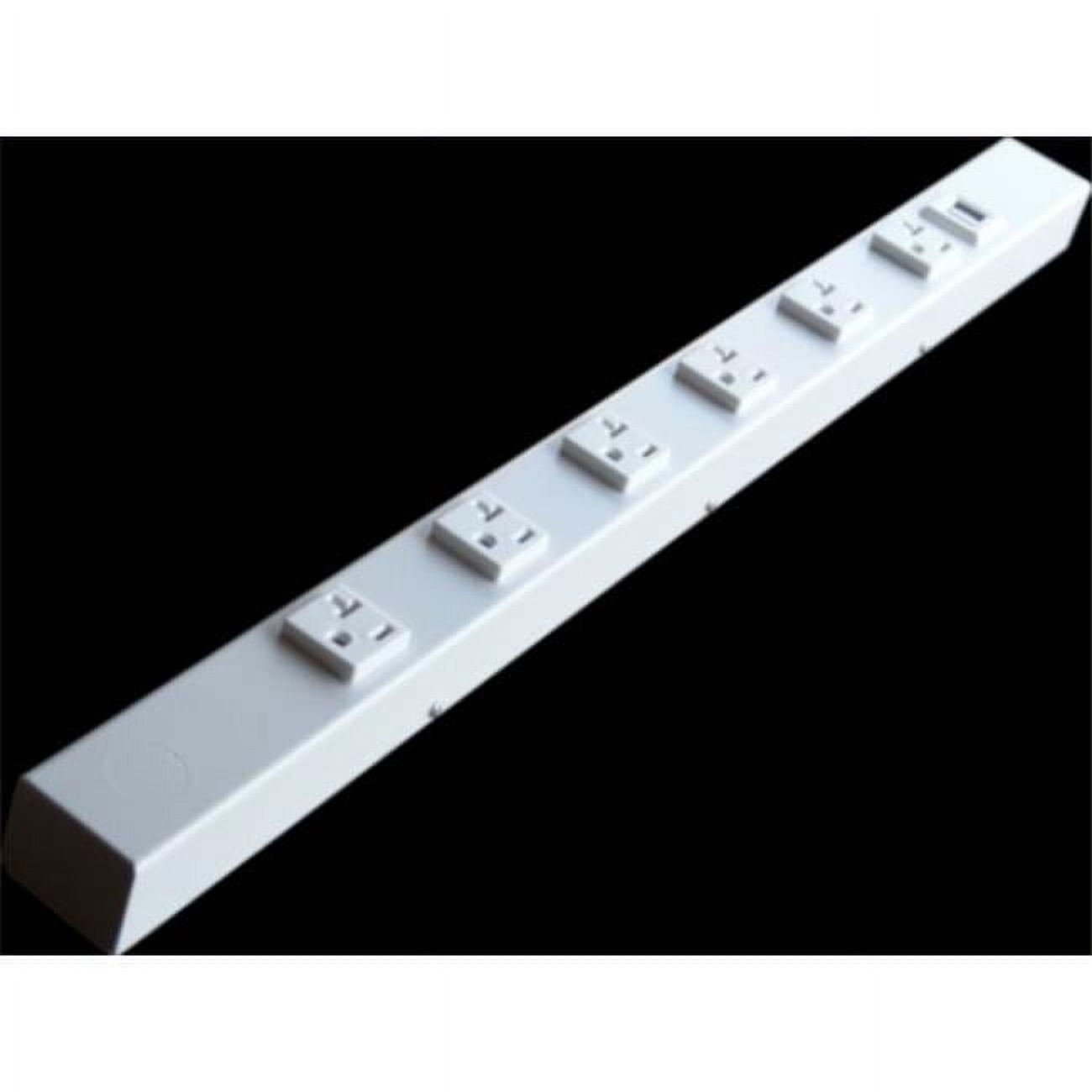 X1 HTU206VW 24 in., 20A 6 Outlets Hardwired Power Strip with USB ...