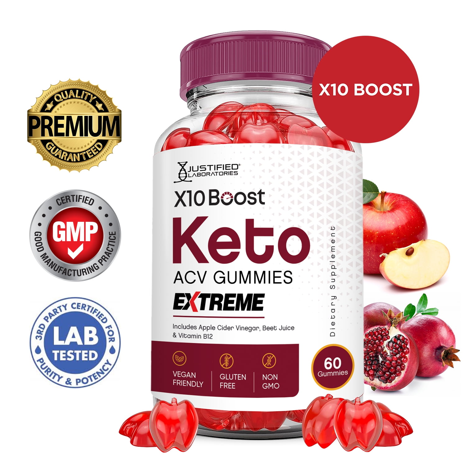 X10 Boost Keto Extreme ACV Gummies 2000mg Dietary Supplement 60 Gummys ...
