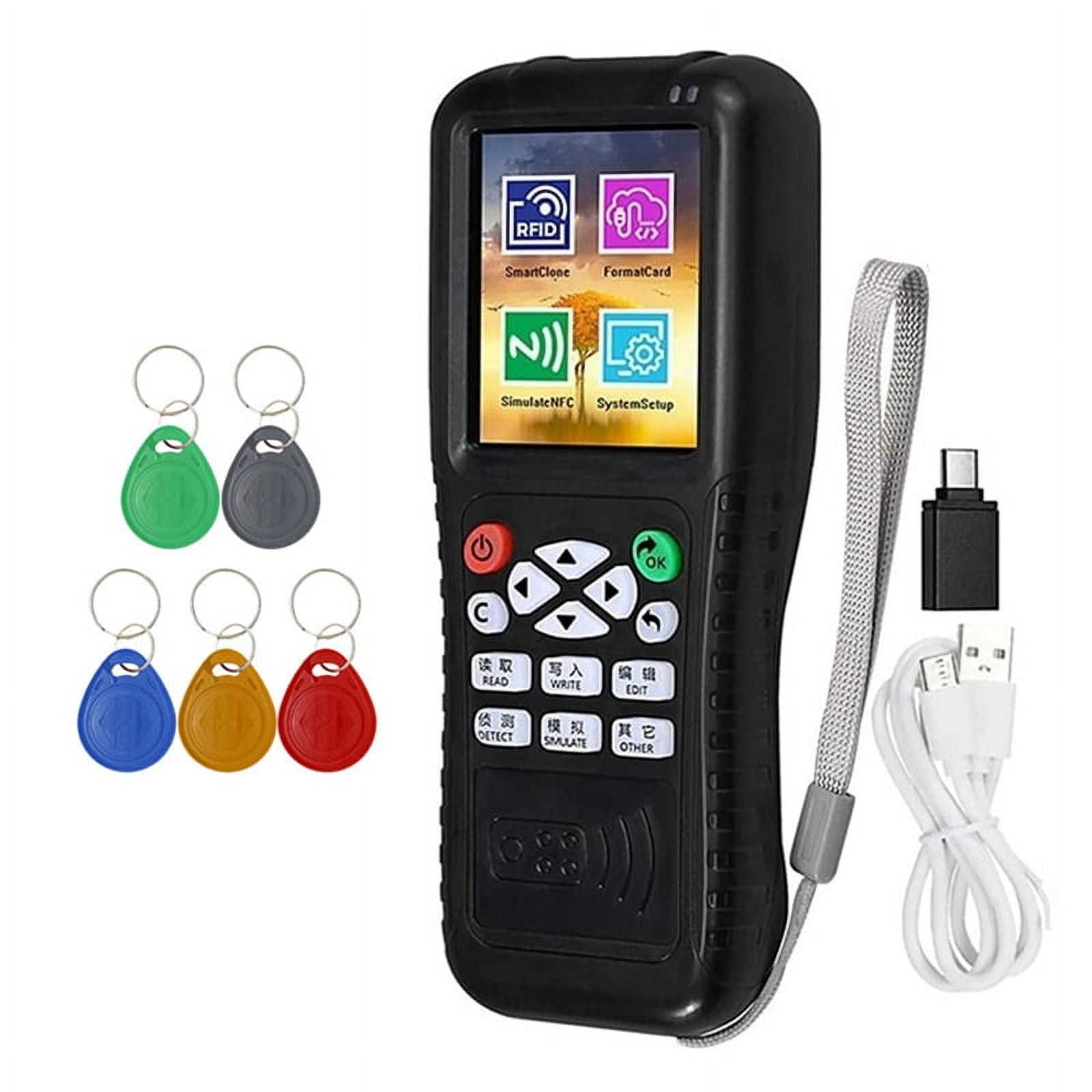X100 RFID NFC Smart Card Reader Writer+5 X T5577 Keychain RFID ...