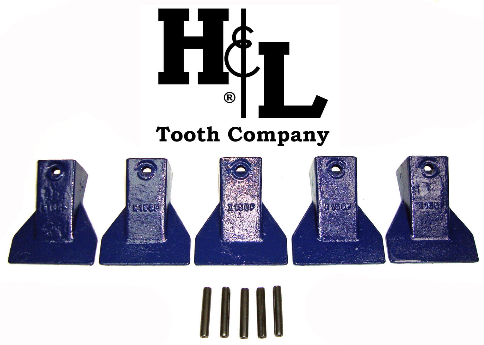 X156F Flare Wide Hensley Style Bucket Teeth (5 Pack) + Pins by H&L ...