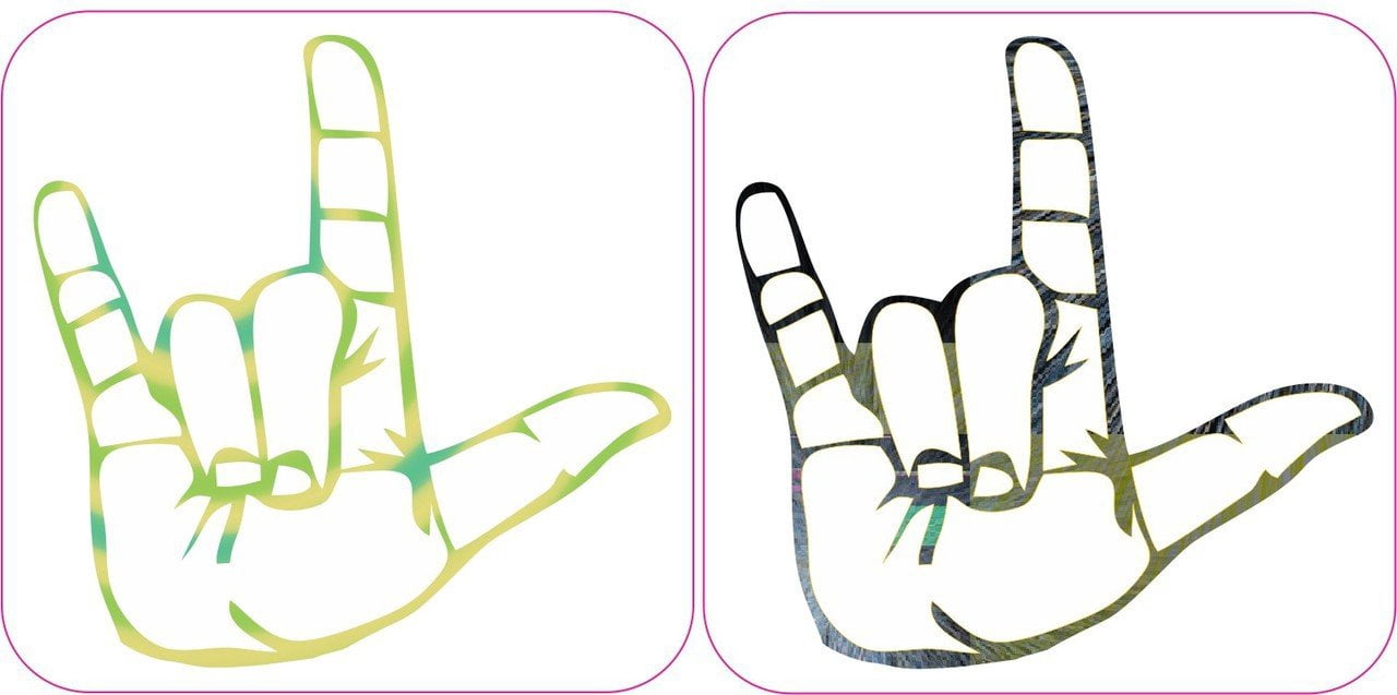 X2 2.5inx2.5in Multi Color I Love You Sign Language Bumper Sticker ...