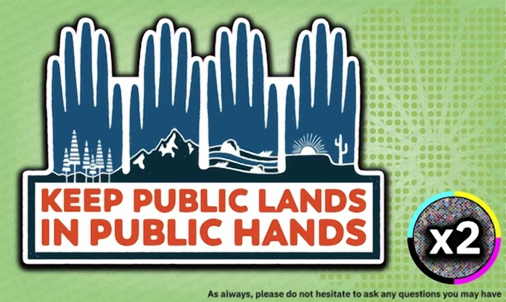 X2 Keep Public Lands In Public Hands Sticker Vinyl Decal Window Resist ...
