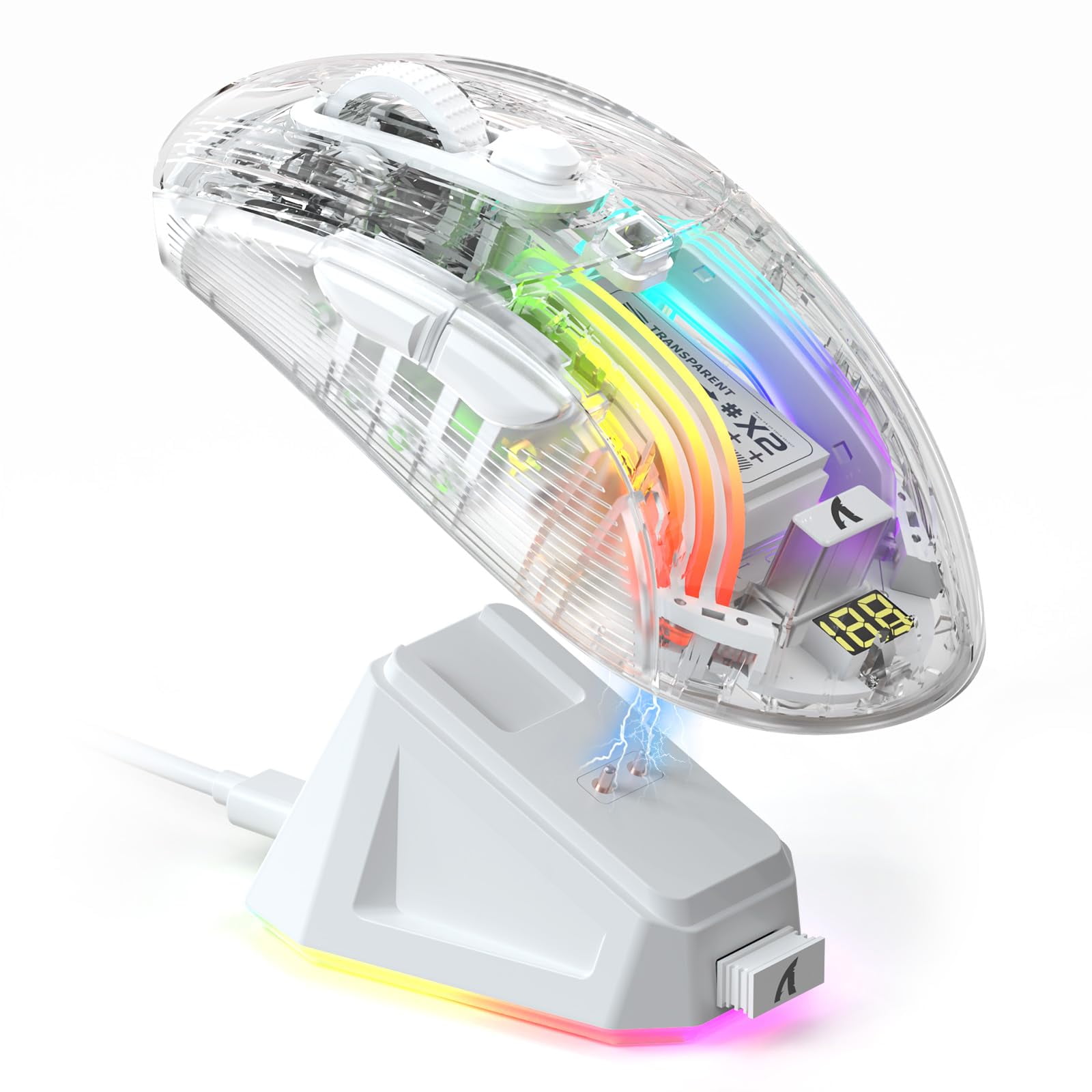 X2 Pro Wireless Gaming Mouse with RGB Charging Dock,Tri-Mode PC Gaming ...