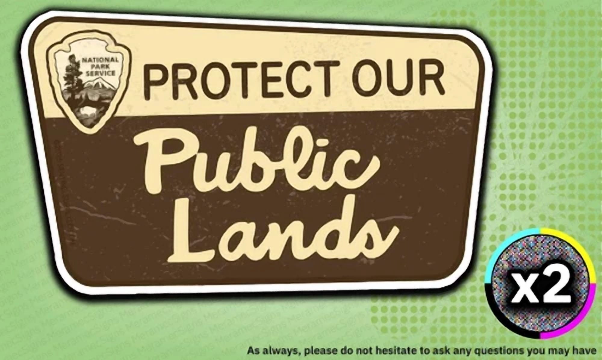 X2 Protect Our Public Lands Sticker Vinyl Decal Window Resist National ...
