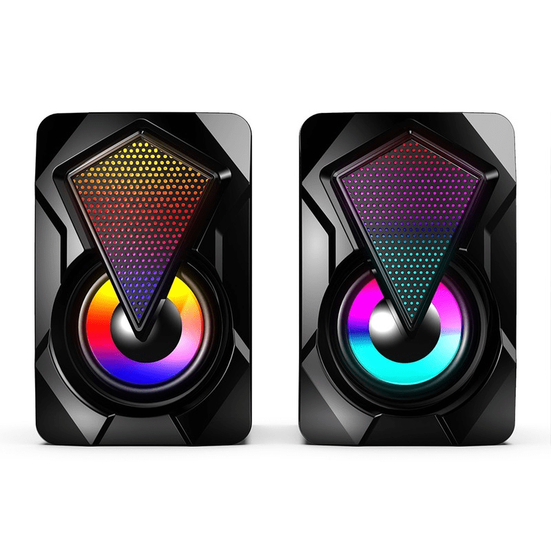 X2 RGB Illuminated Desktop Laptop USB Audio Mini Desktop Home Office ...