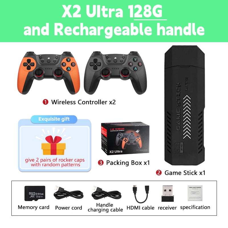 X2 Ultra Video Game Stick Console Or ONLY 2.4G Double Wireless ...