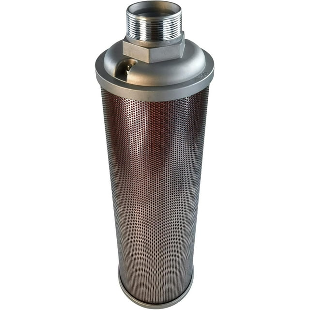 X20 Air Compressor Muffler 2" NPT Male,Single Chamber 145 PSI exhaust ...