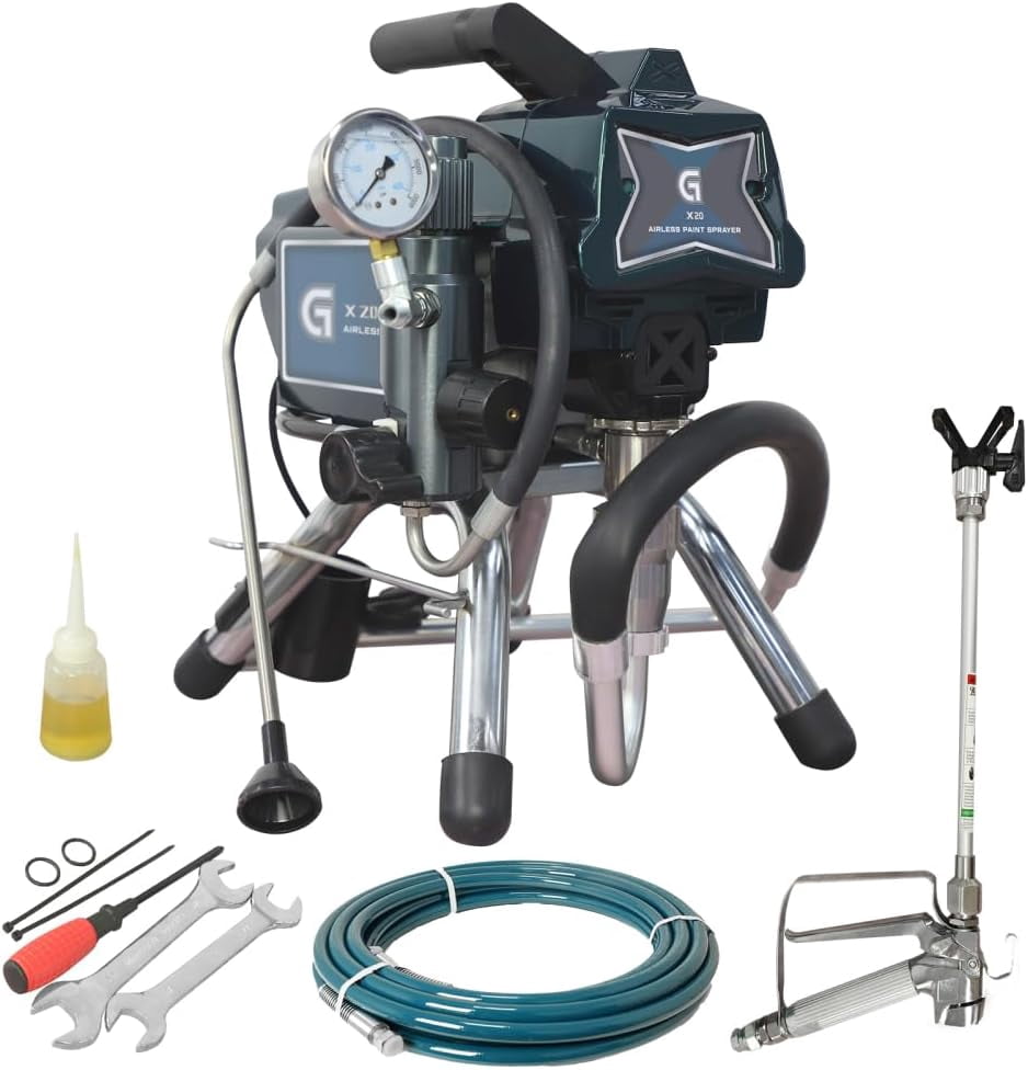 X20 Airless Paint Sprayer - 0.53 GPM, 3300 PSI, 1125W High-Efficiency ...
