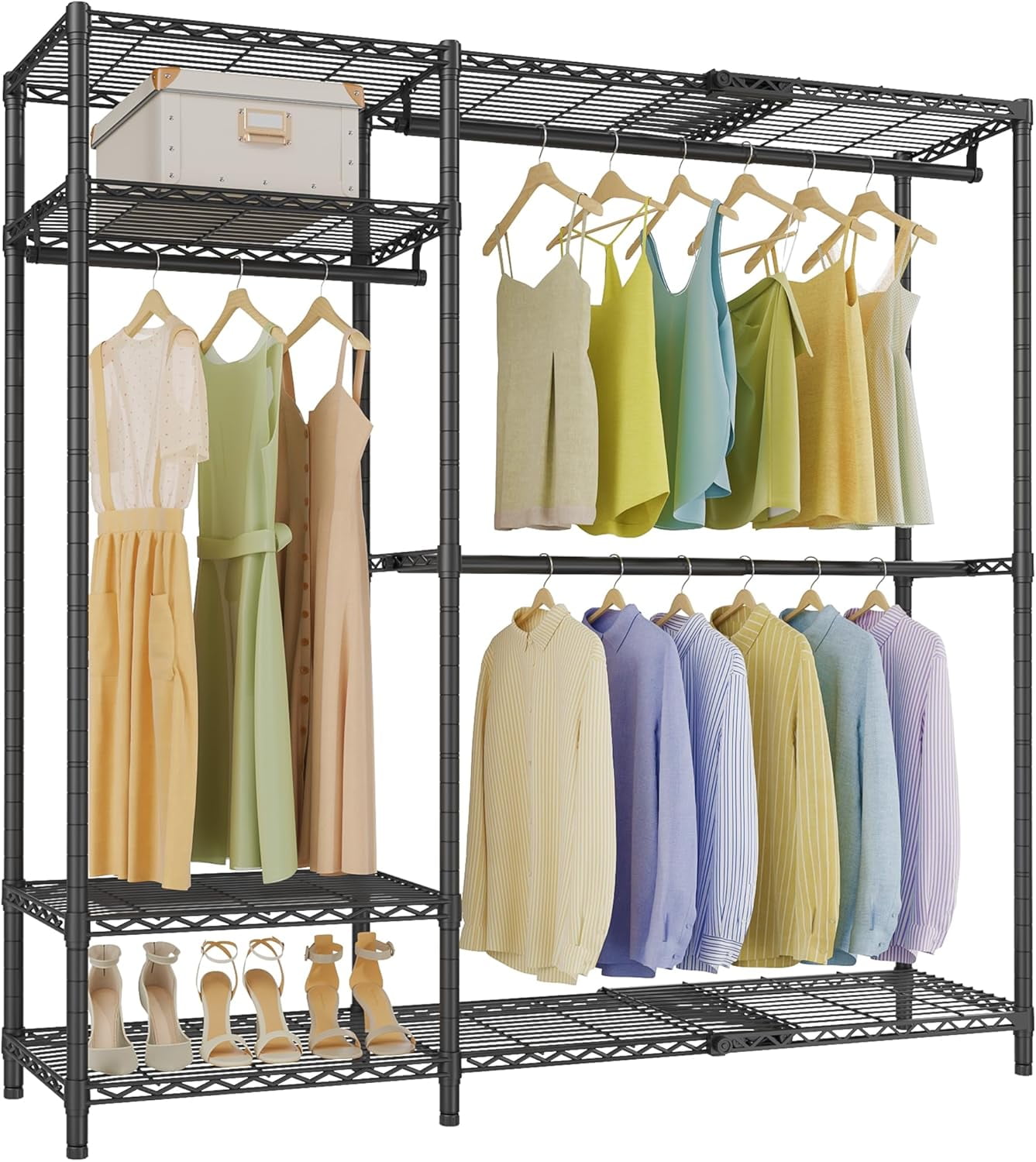 X20 Plus Expandable Reach-in Closet Rack Adjustable from 3'9" to 5'2 ...