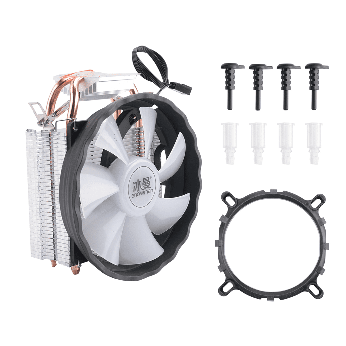 X200 CPU Cooler 2 Heat Pipes 120mm Silent Fan 4Pin PWM PC for LGA2011 ...