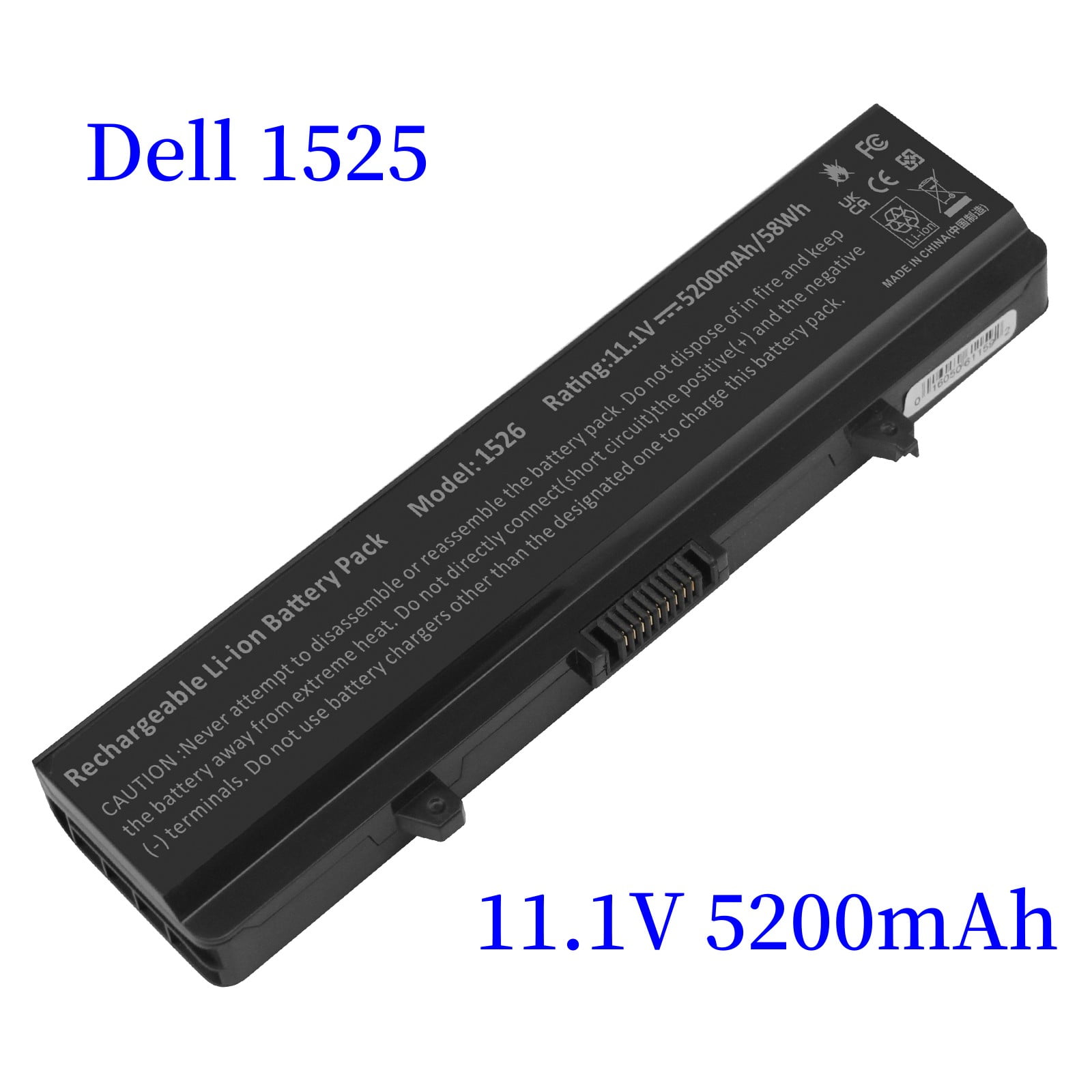 X284G 11.1V 58Wh Laptop Battery for Dell Inspiron 1525 1526 Vostro 500 ...