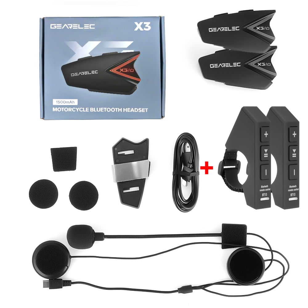 X3 Motorcycle Helmet Headset Wireless Bluetooth Earphones IP65 ...