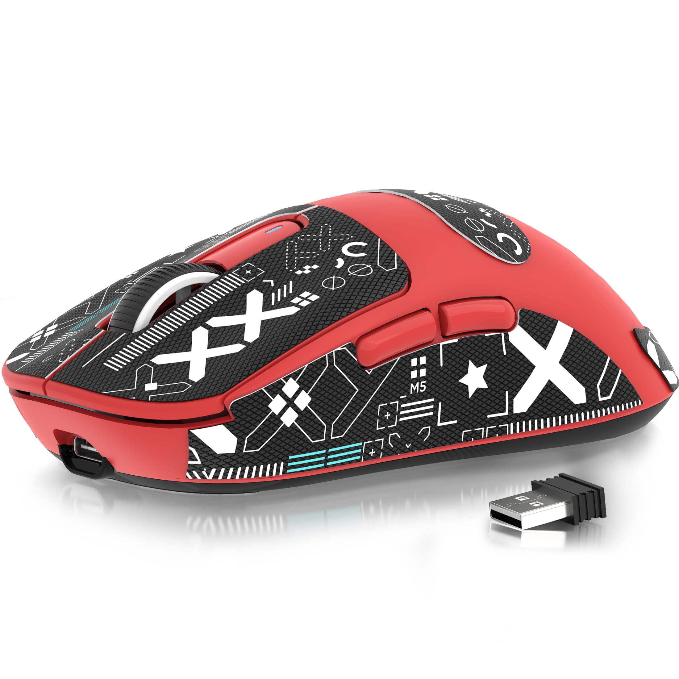 X3 Wireless Gaming Mouse + Griptape, 49g Ultralight Computer Mouse, Tri ...