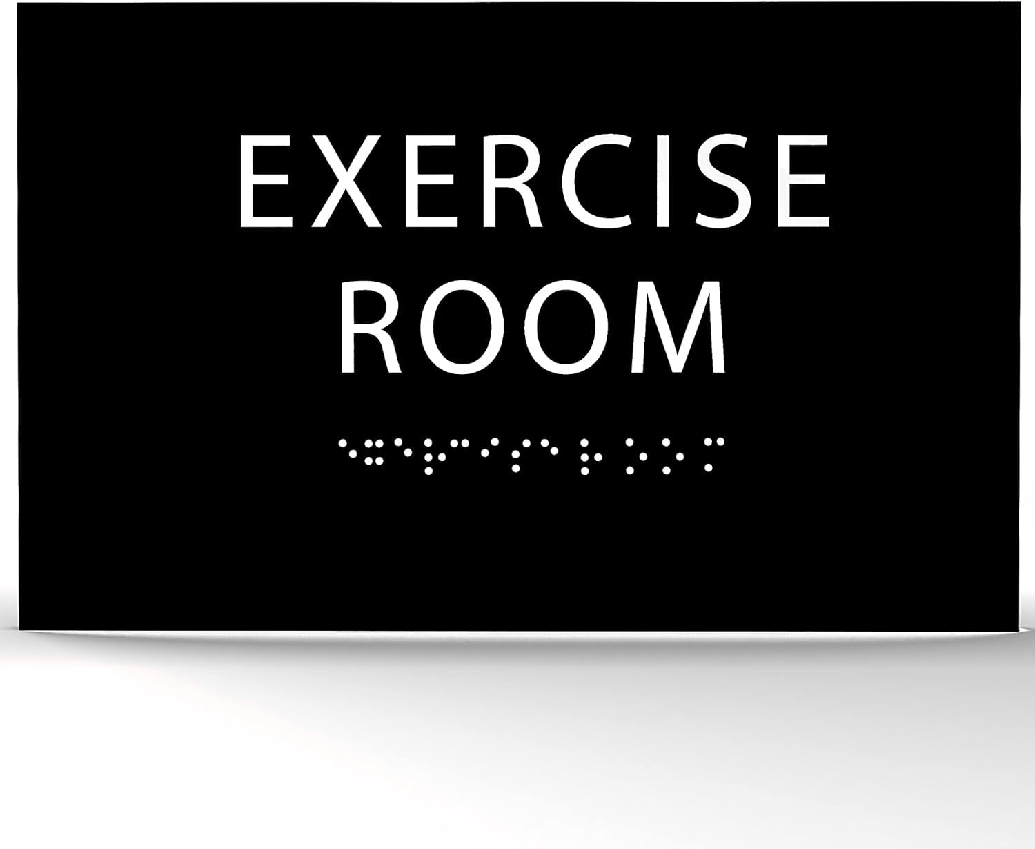 X4" Exercise Room Sign - Compliant Tactile Grade 2 Braille Text Wall ...