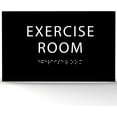 X4" Exercise Room Sign - Compliant Tactile Grade 2 Braille Text Wall ...
