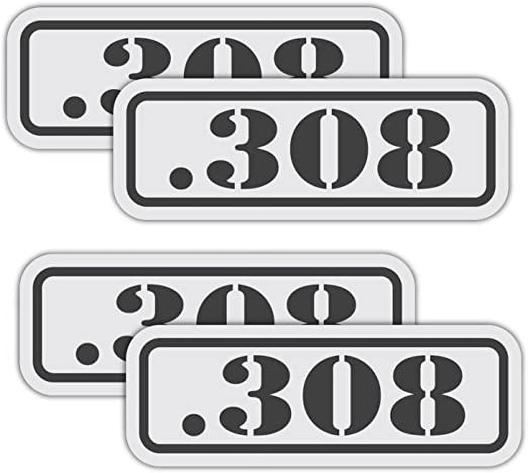 X4 | REFLECTIVE .308 Ammo Can Hard Hat Decals | Motorcycle Shield ...